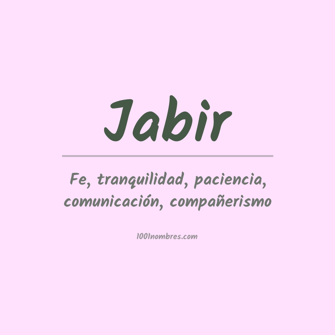Significado del nombre Jabir