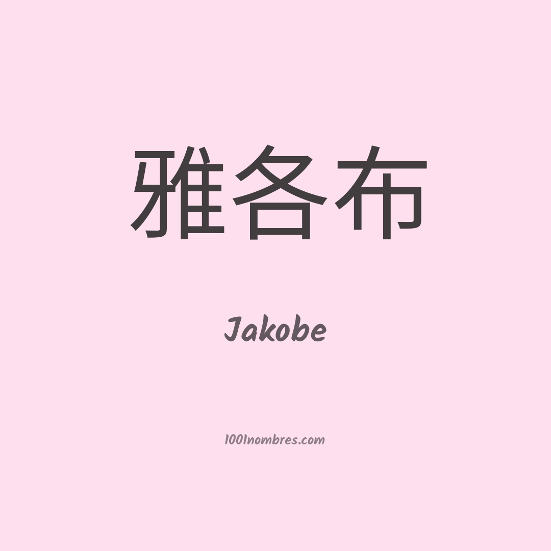 Significado del nombre Jakobe