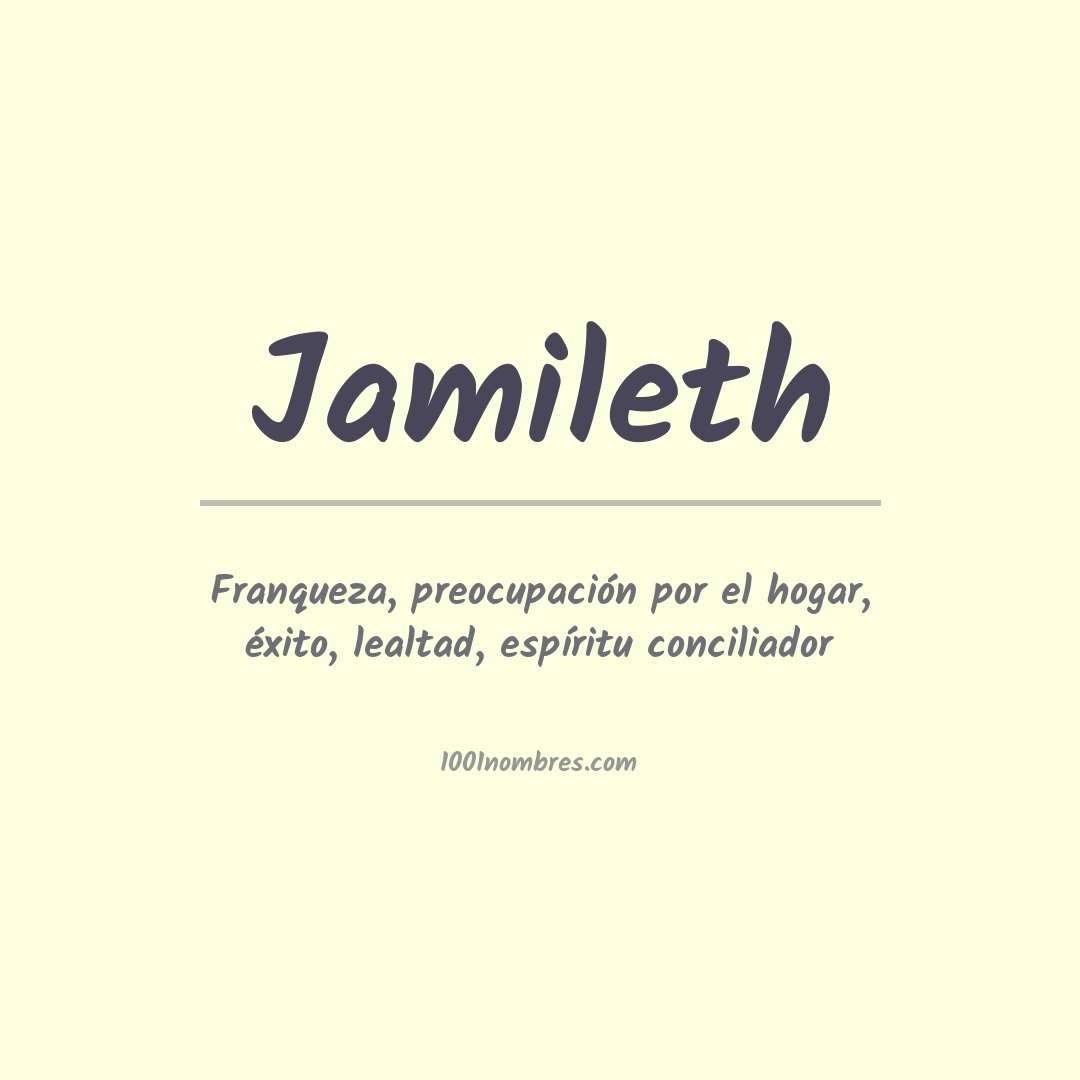 Significado del nombre Jamileth