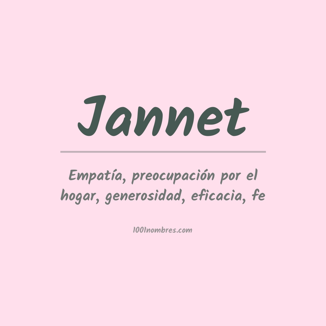 Significado del nombre Jannet