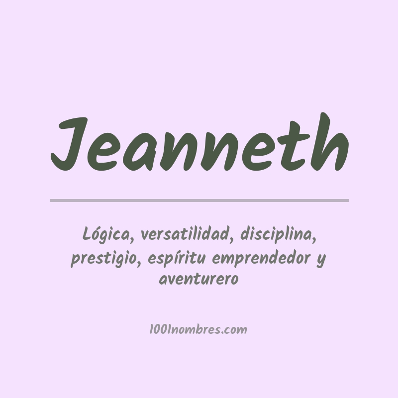 Significado del nombre Jeanneth