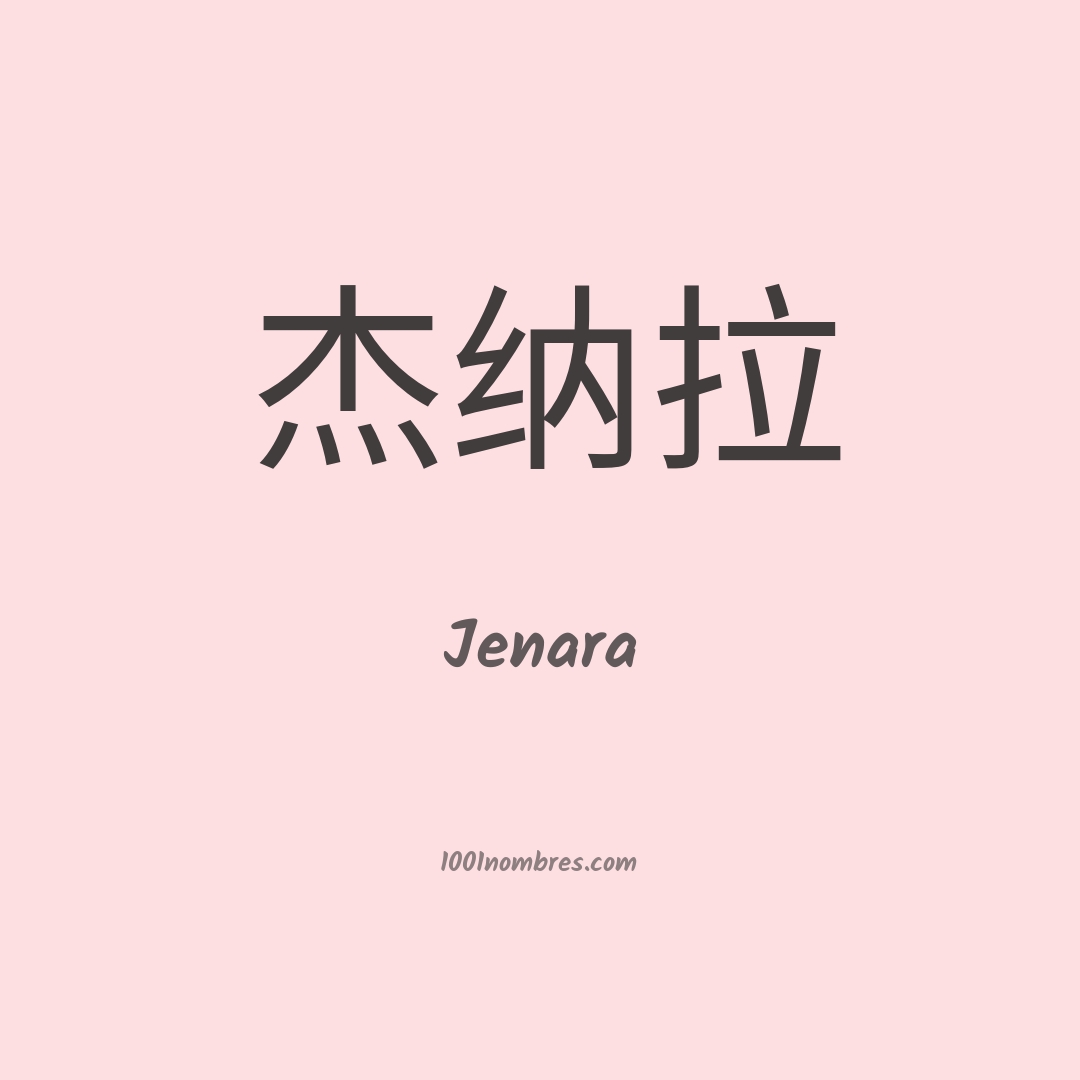 Significado del nombre Jenara