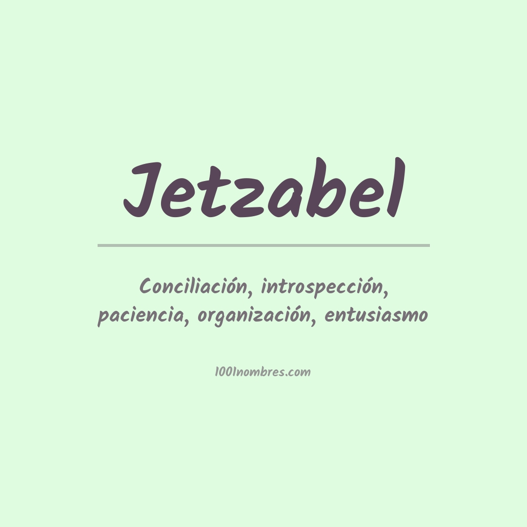 Significado del nombre Jetzabel