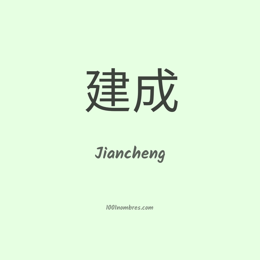 Significado del nombre Jiancheng