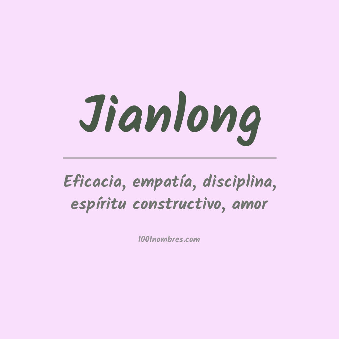 Significado del nombre Jianlong