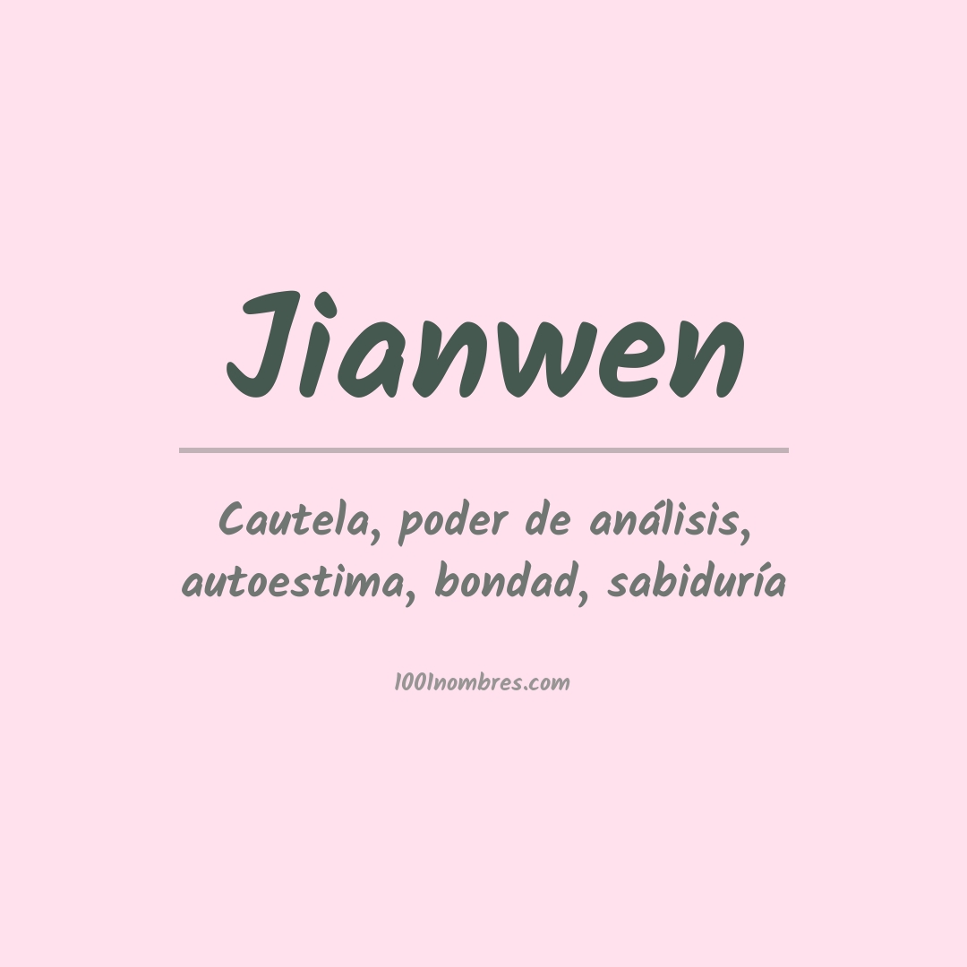 Significado del nombre Jianwen