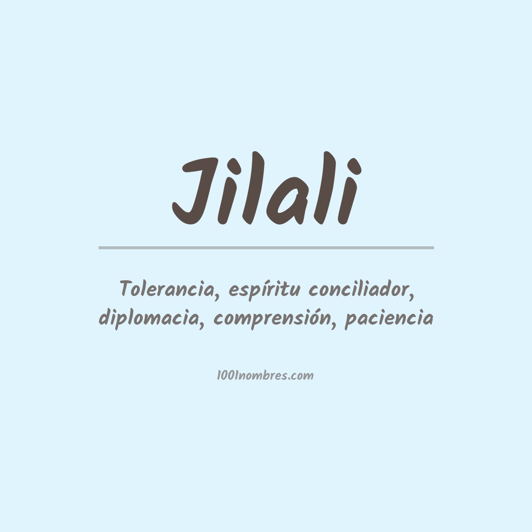 Significado del nombre Jilali