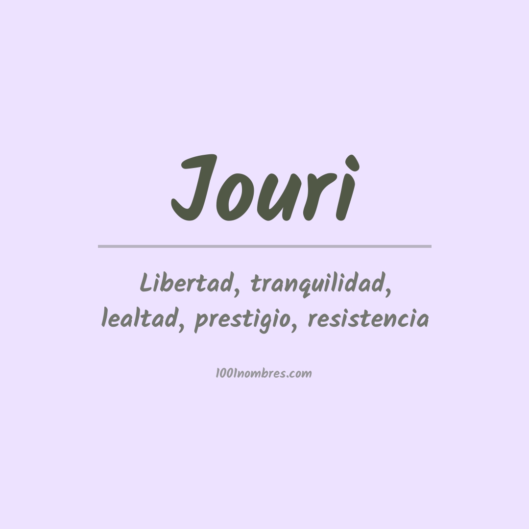 Significado del nombre Jouri