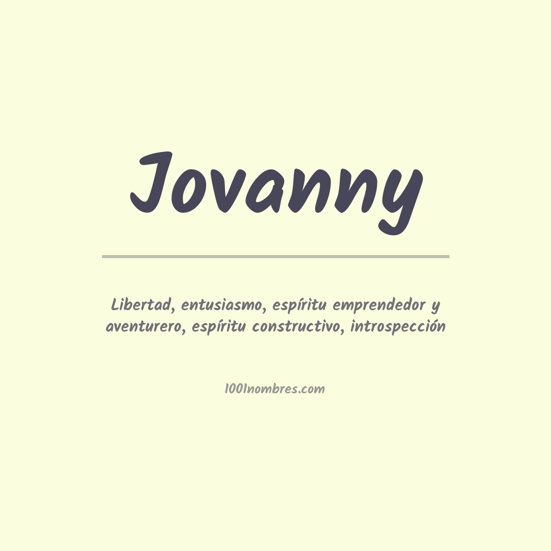 Significado del nombre Jovanny
