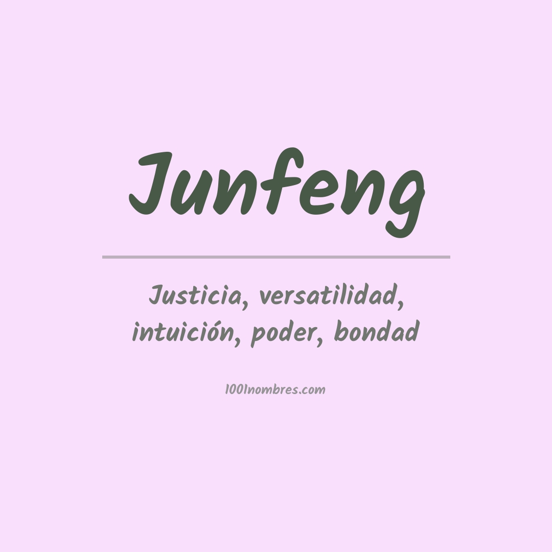 Significado del nombre Junfeng