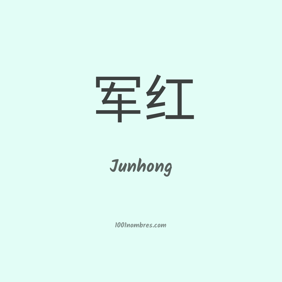 Significado del nombre Junhong