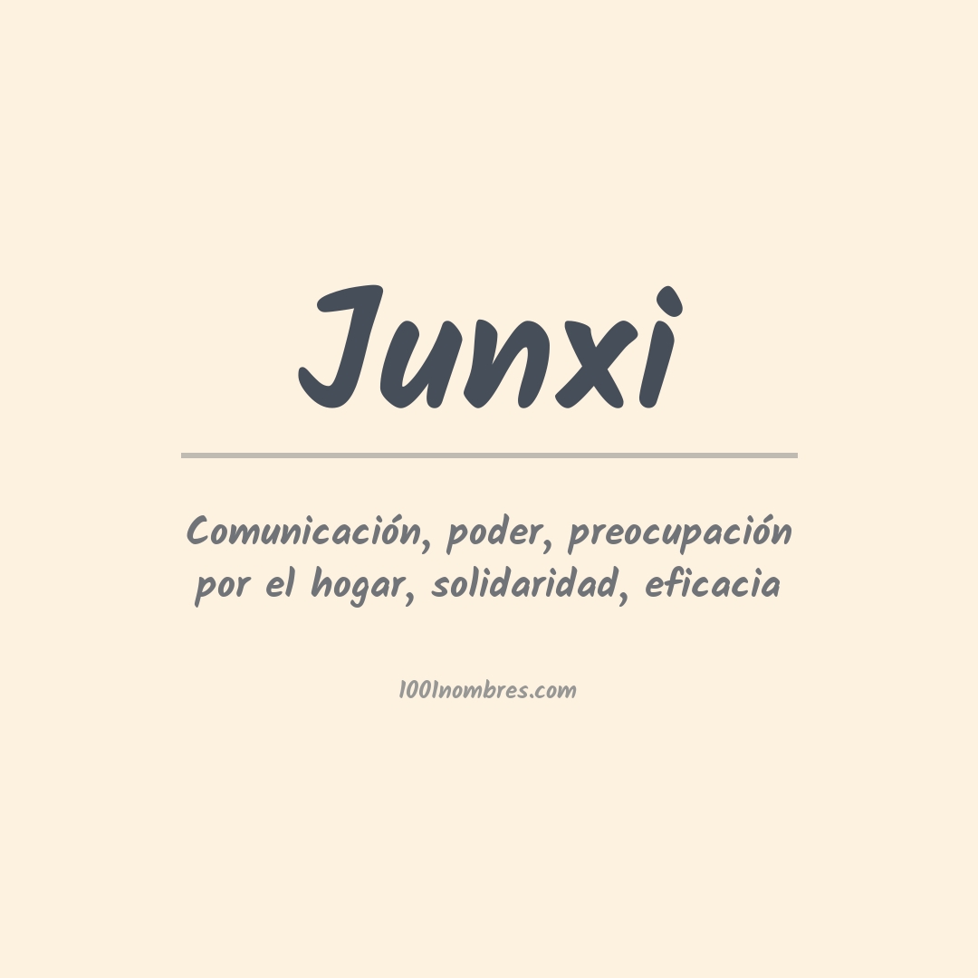 Significado del nombre Junxi