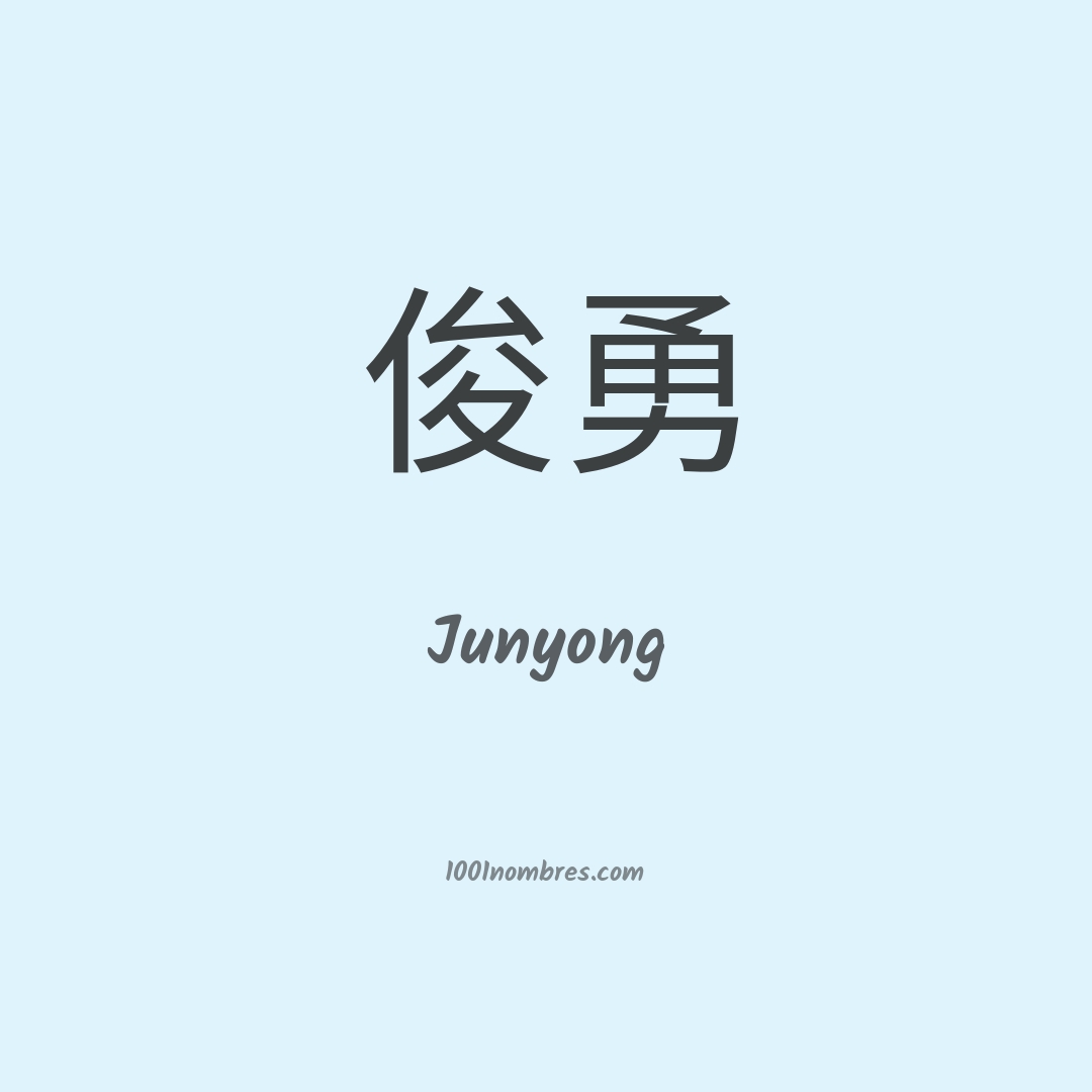 Significado del nombre Junyong
