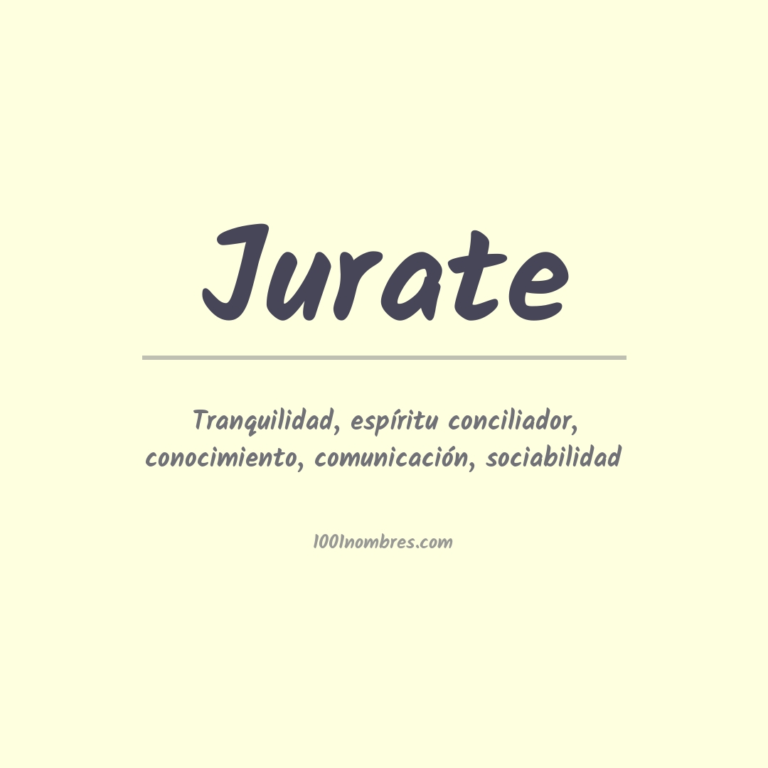 Significado del nombre Jurate
