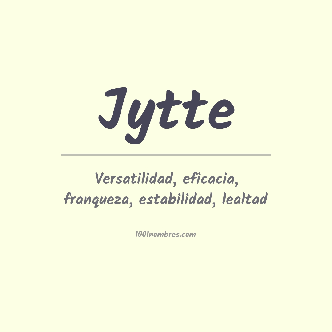 Significado del nombre Jytte