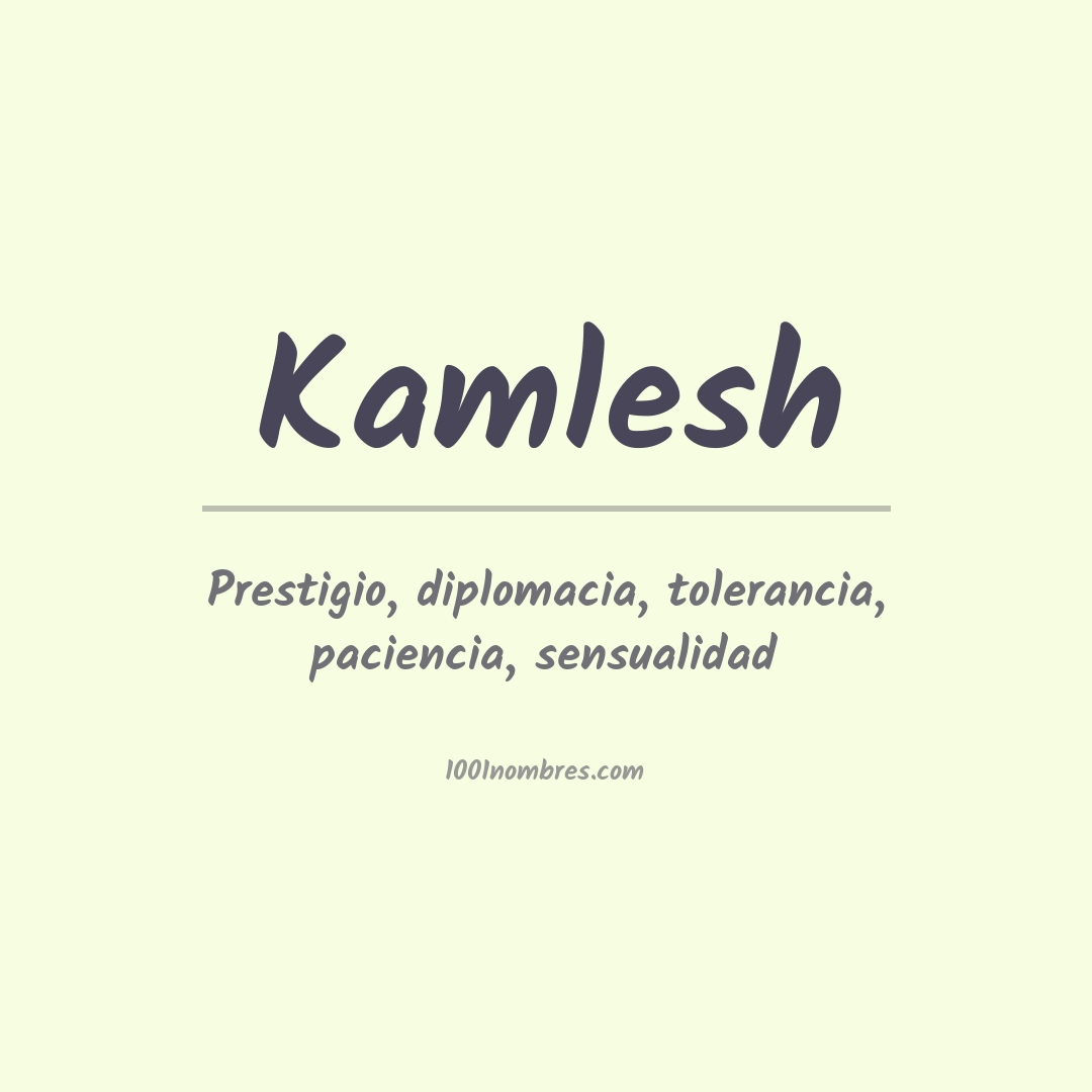 Significado del nombre Kamlesh