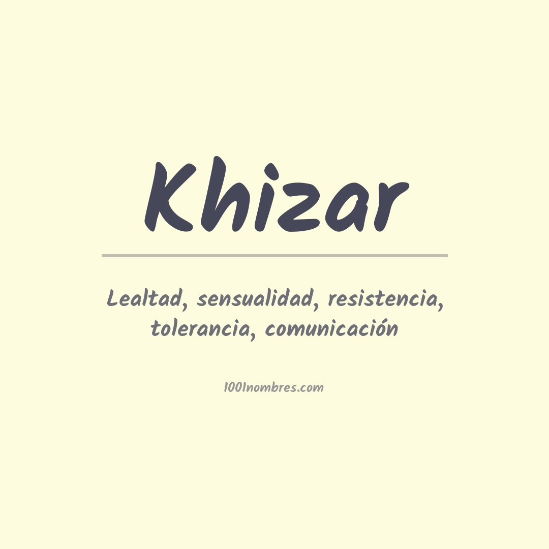 Significado del nombre Khizar