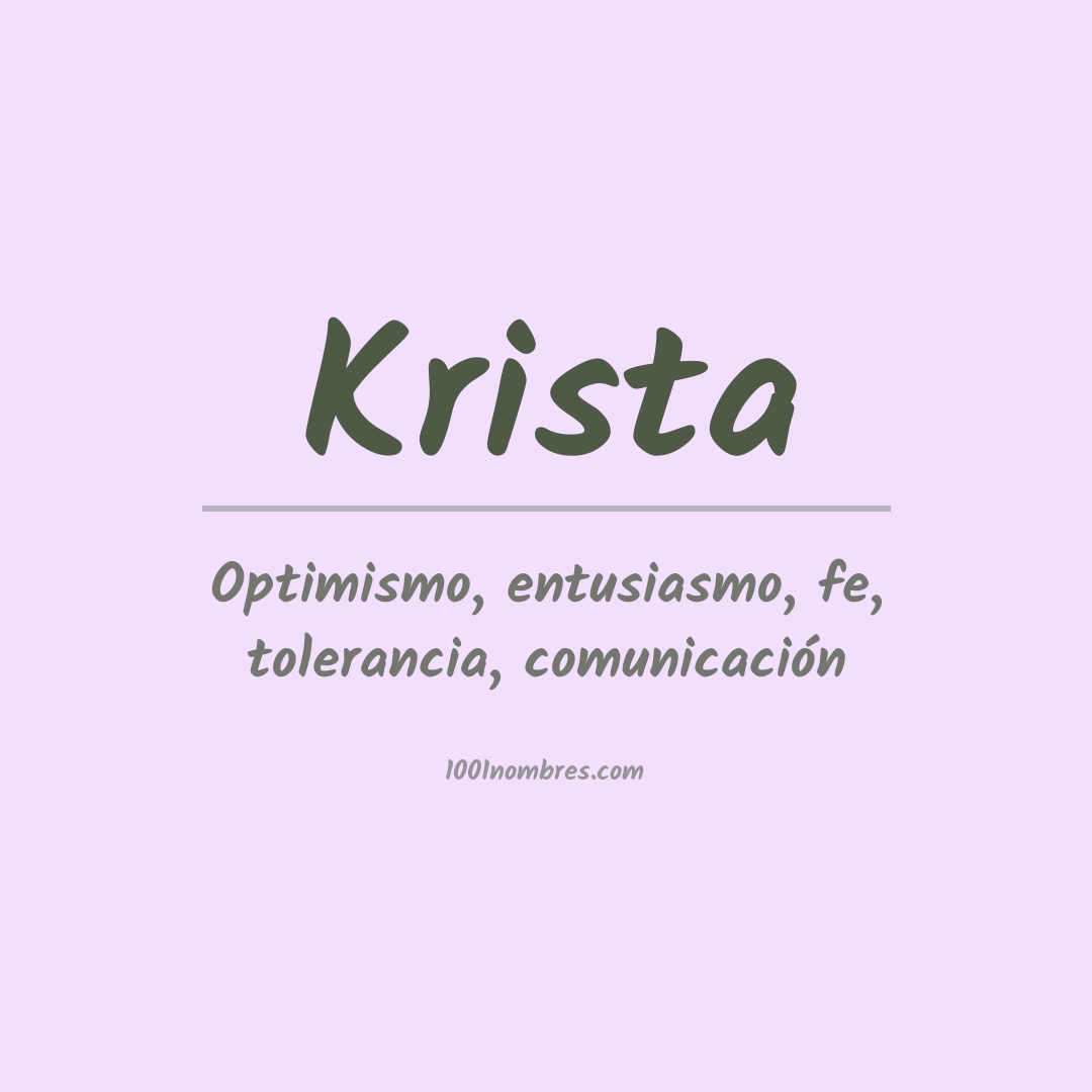 Significado del nombre Krista