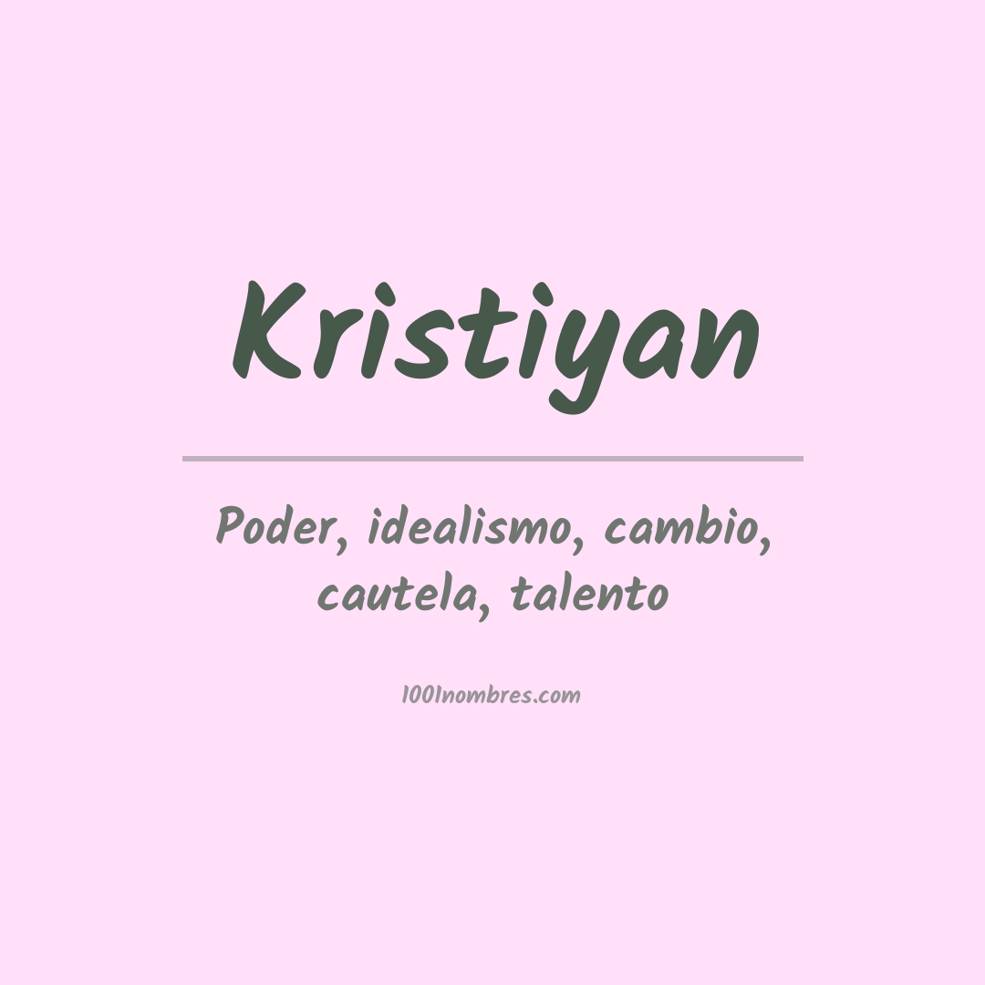Significado del nombre Kristiyan