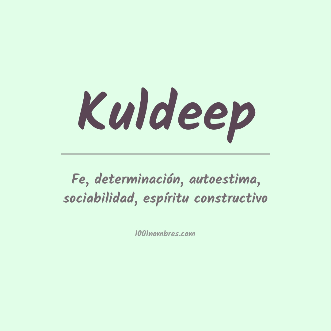 Significado del nombre Kuldeep