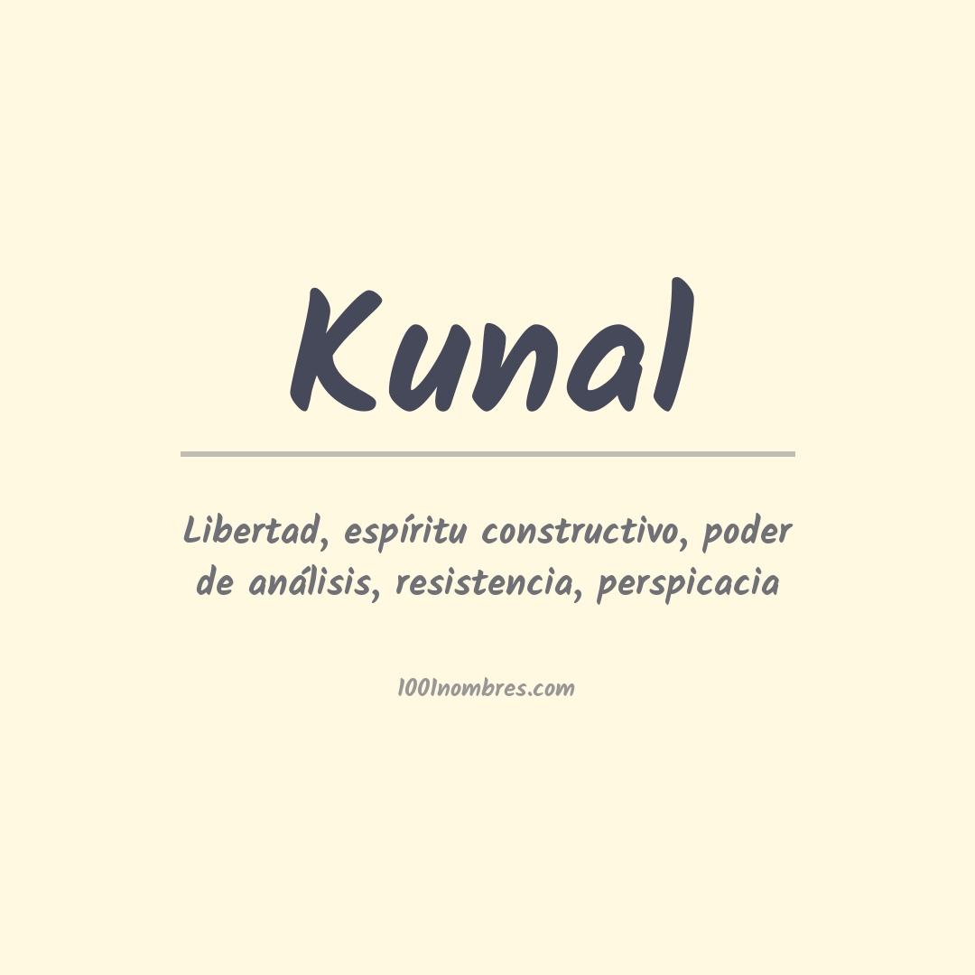 Significado del nombre Kunal