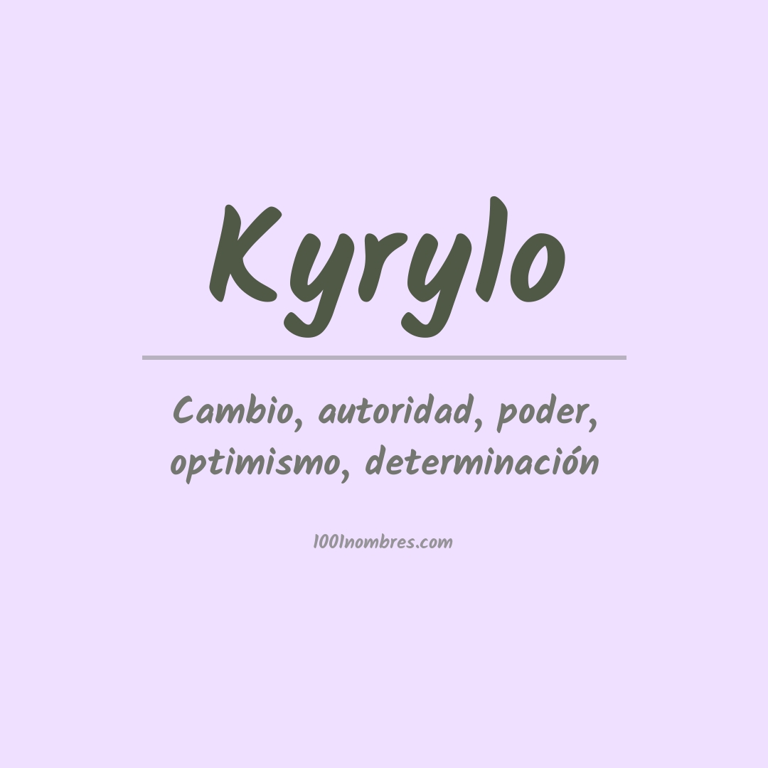 Significado del nombre Kyrylo