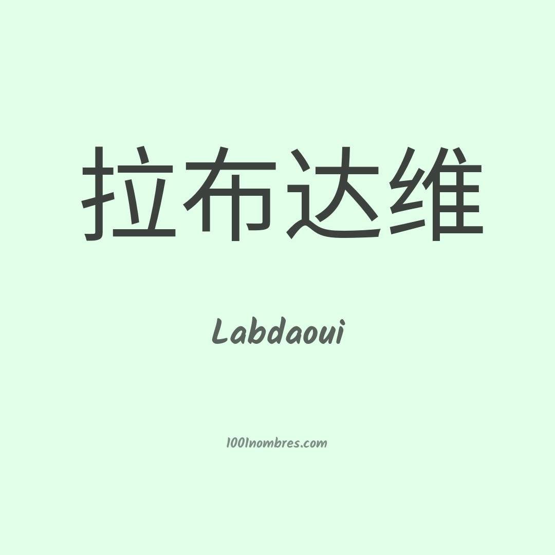 Significado del nombre Labdaoui