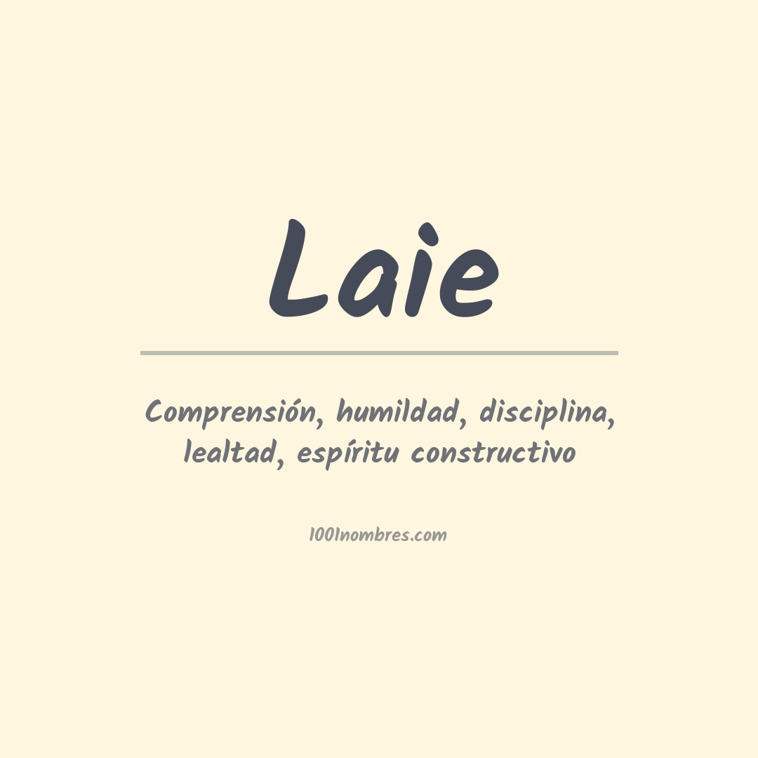Significado del nombre Laie