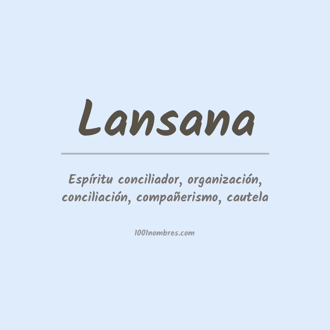 Significado del nombre Lansana