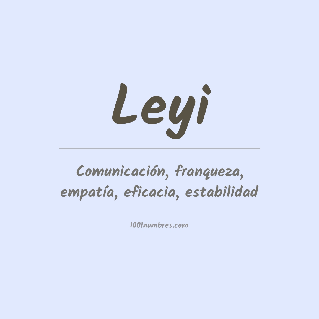 Significado del nombre Leyi
