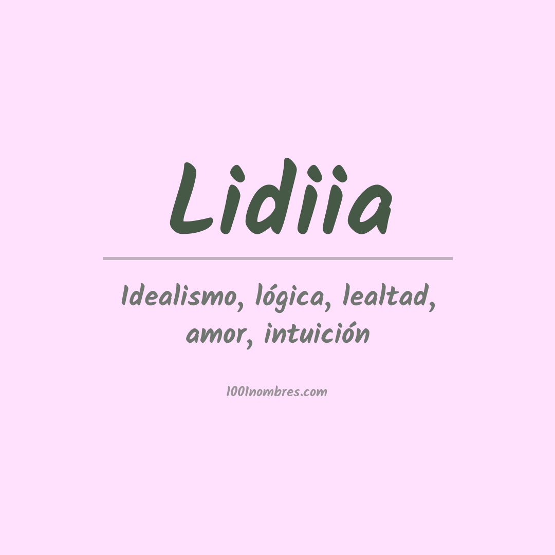 Significado del nombre Lidiia