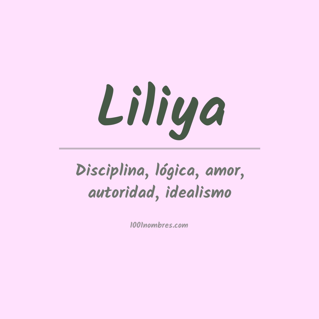Significado del nombre Liliya
