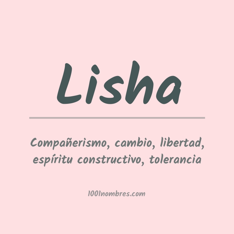 Significado del nombre Lisha