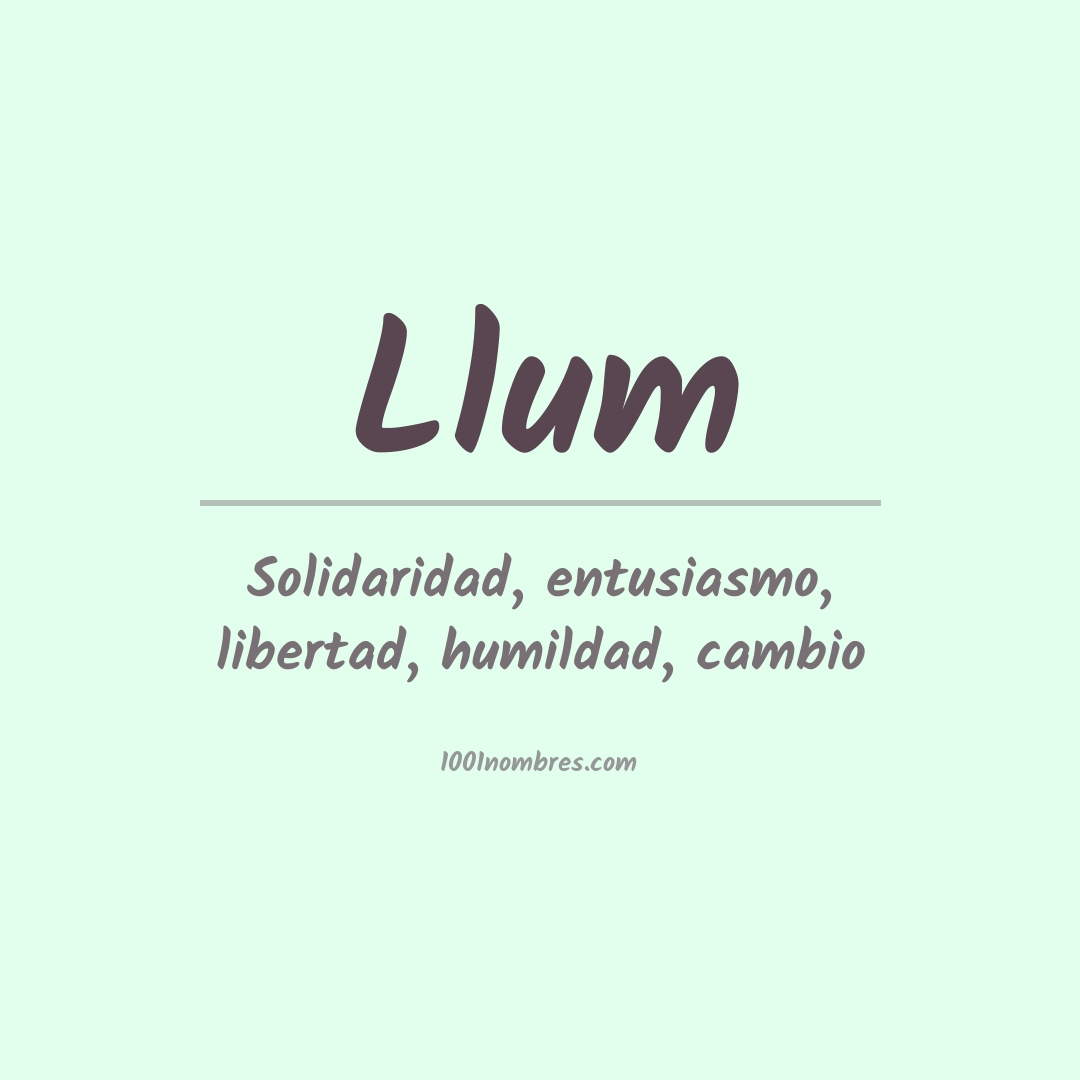 Significado del nombre Llum