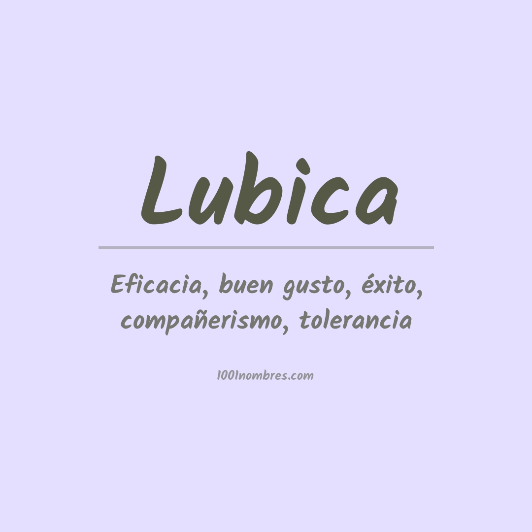 Significado del nombre Lubica
