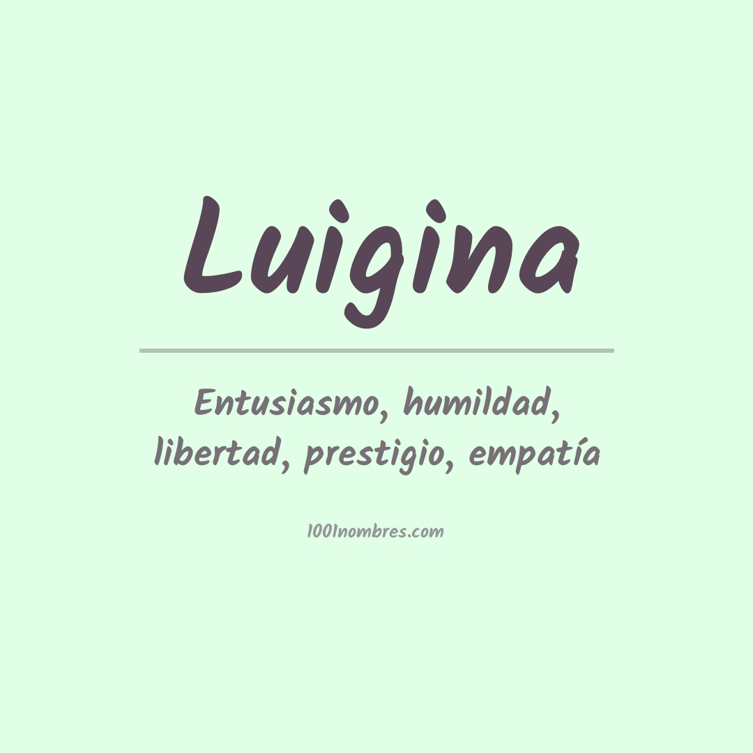 Significado del nombre Luigina