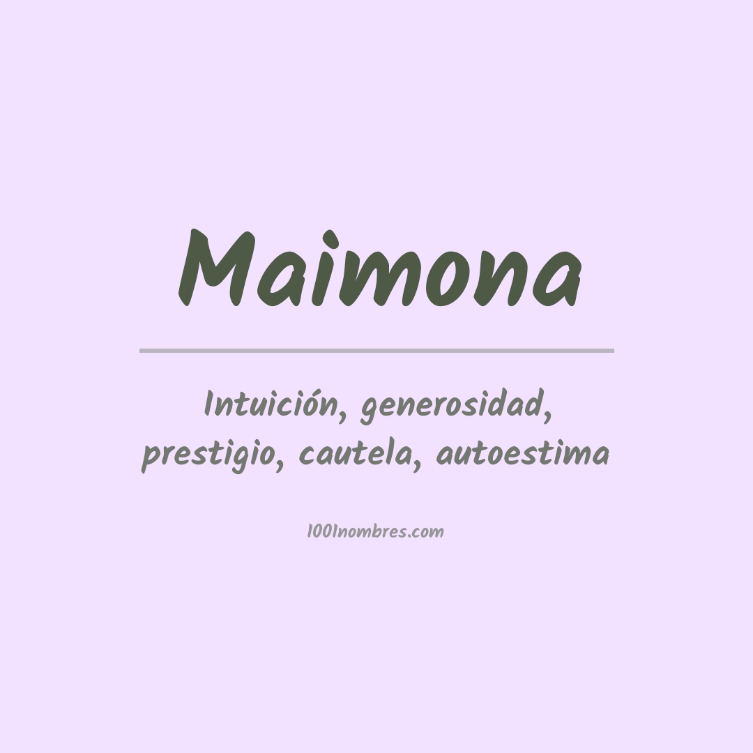 Significado del nombre Maimona