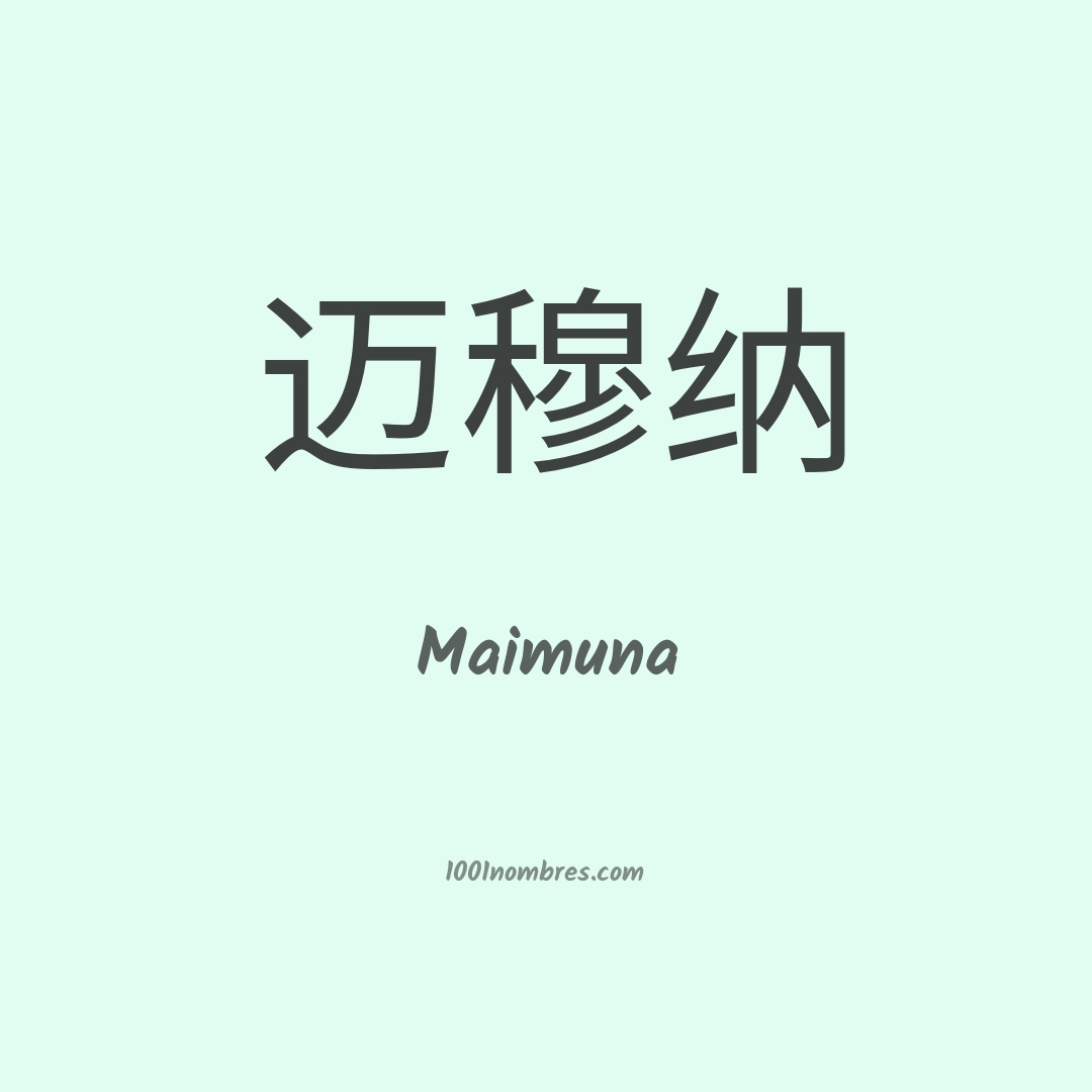 Significado del nombre Maimuna