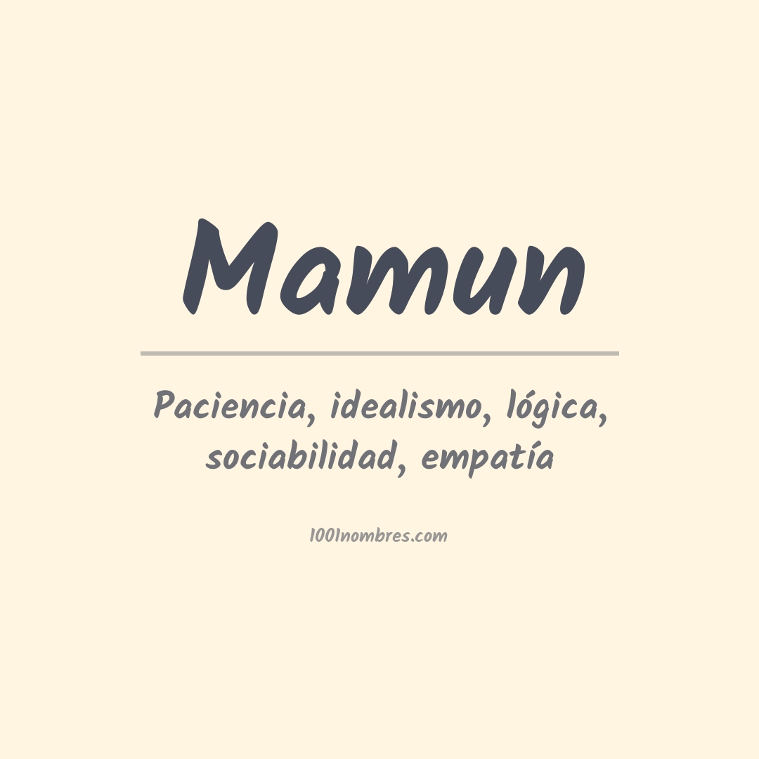 Significado del nombre Mamun