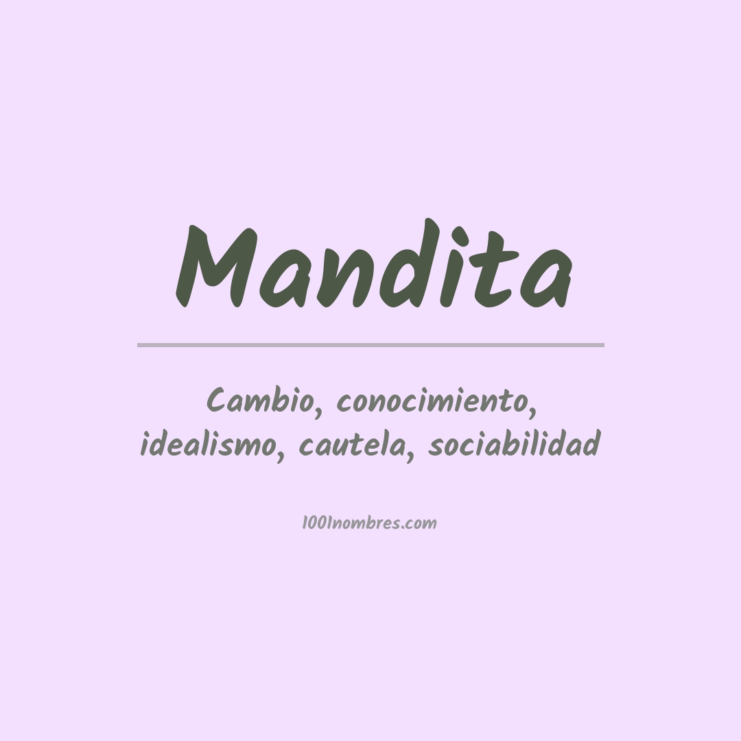 Significado del nombre Mandita