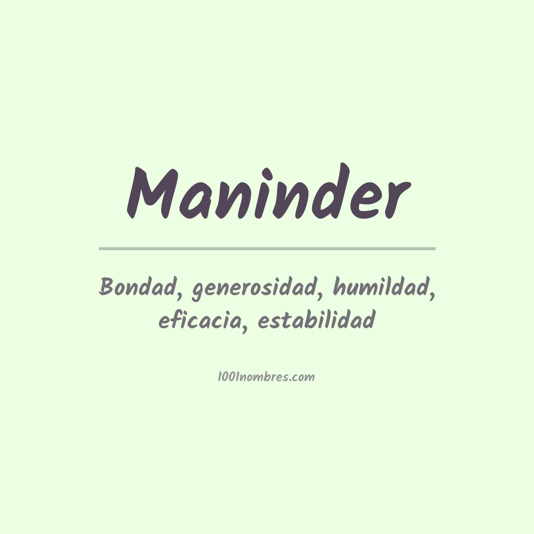 Significado del nombre Maninder