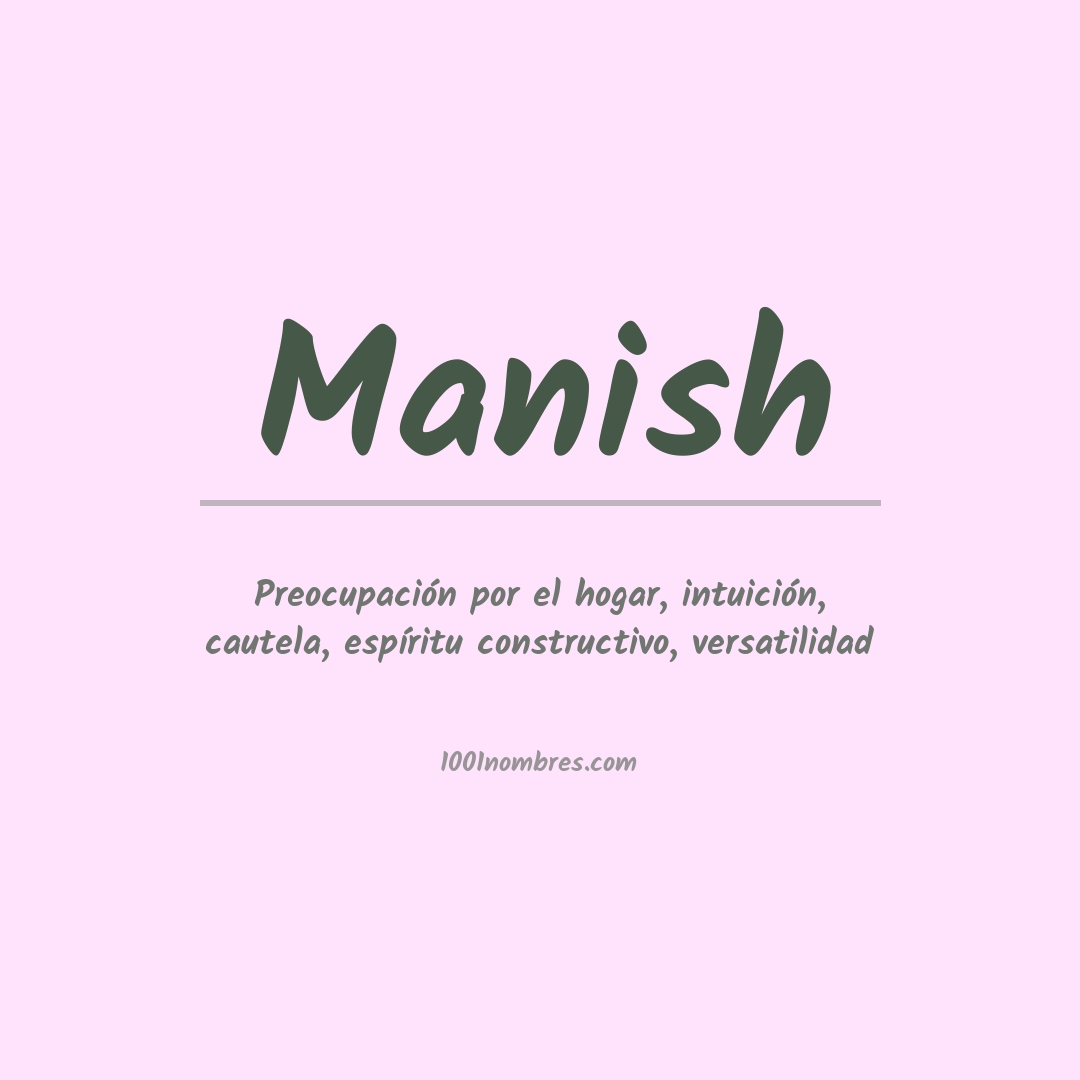 Significado del nombre Manish