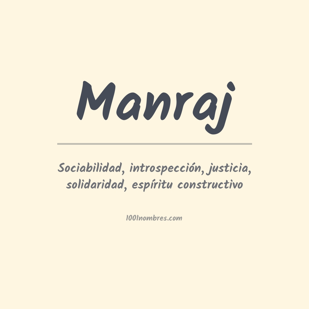 Significado del nombre Manraj