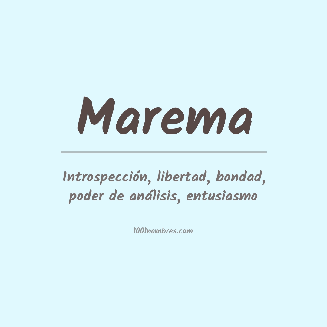 Significado del nombre Marema
