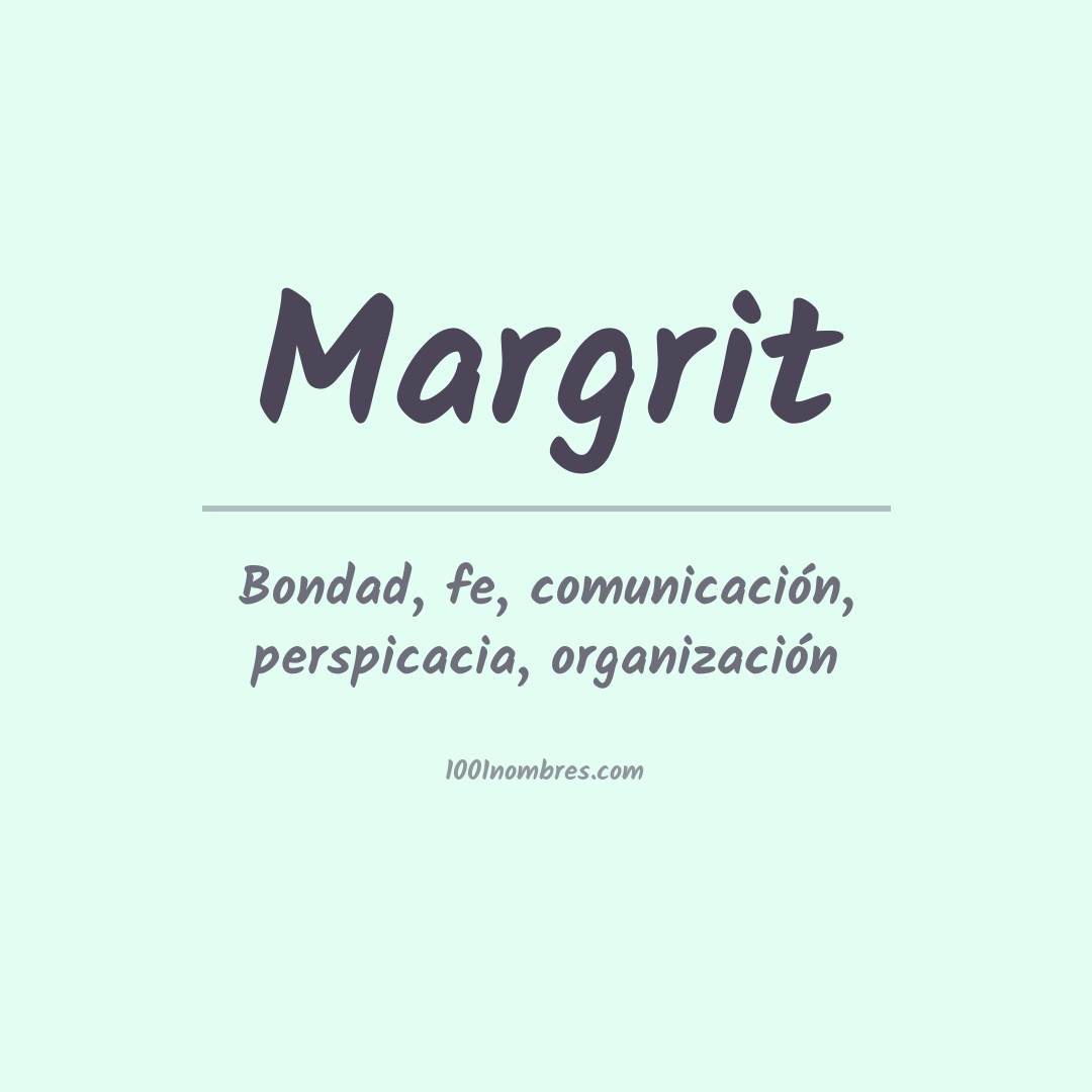 Significado del nombre Margrit