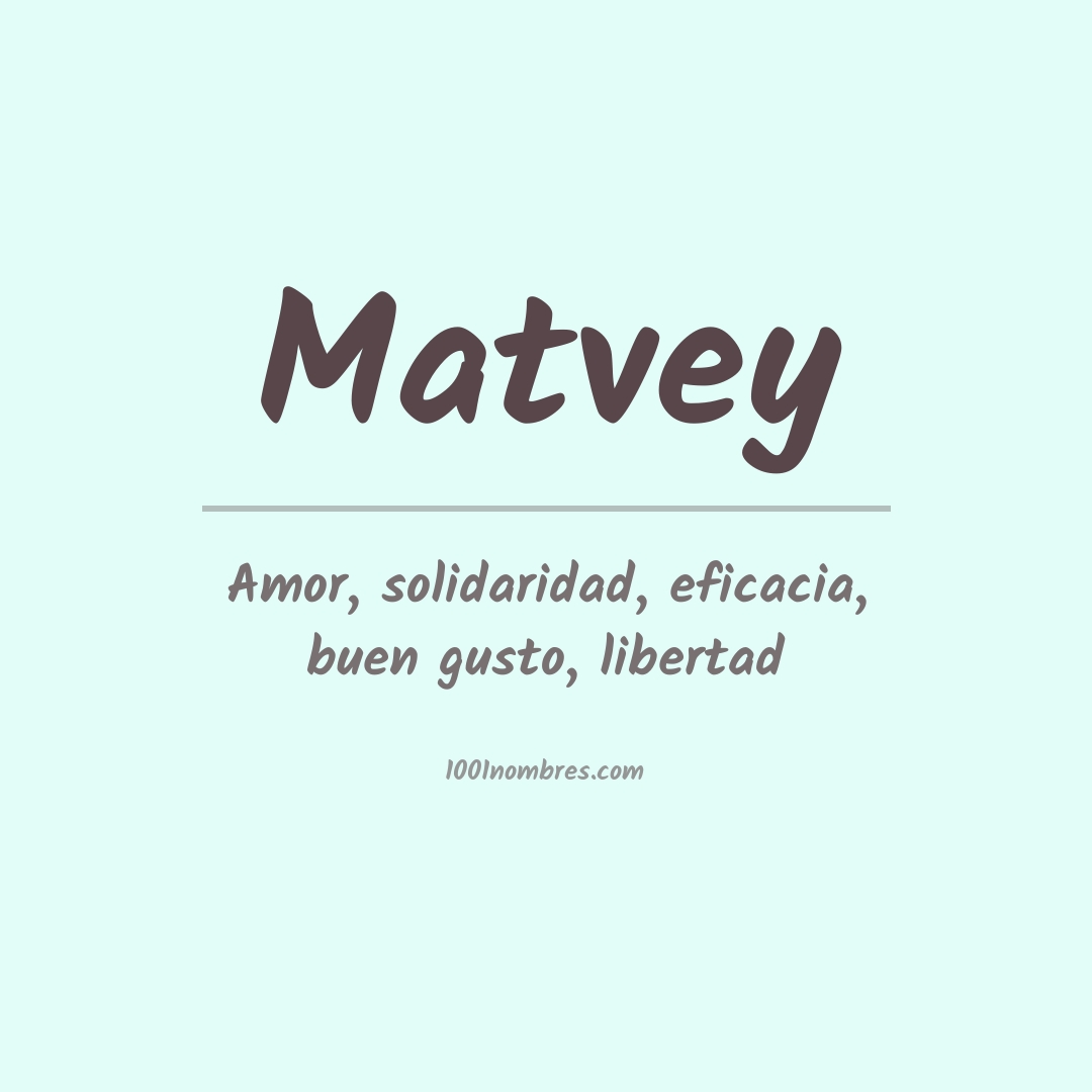Significado del nombre Matvey