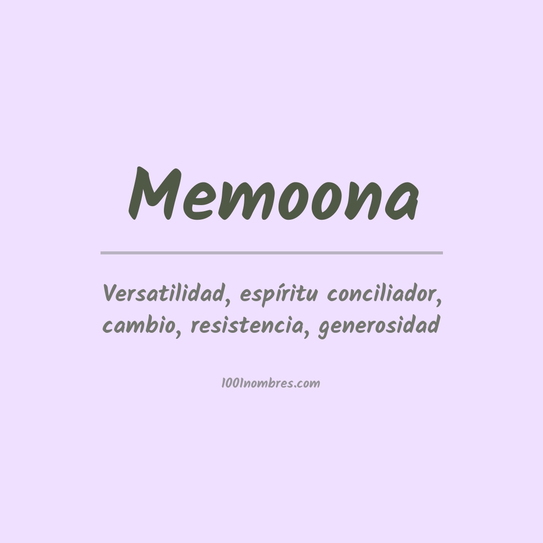 Significado del nombre Memoona