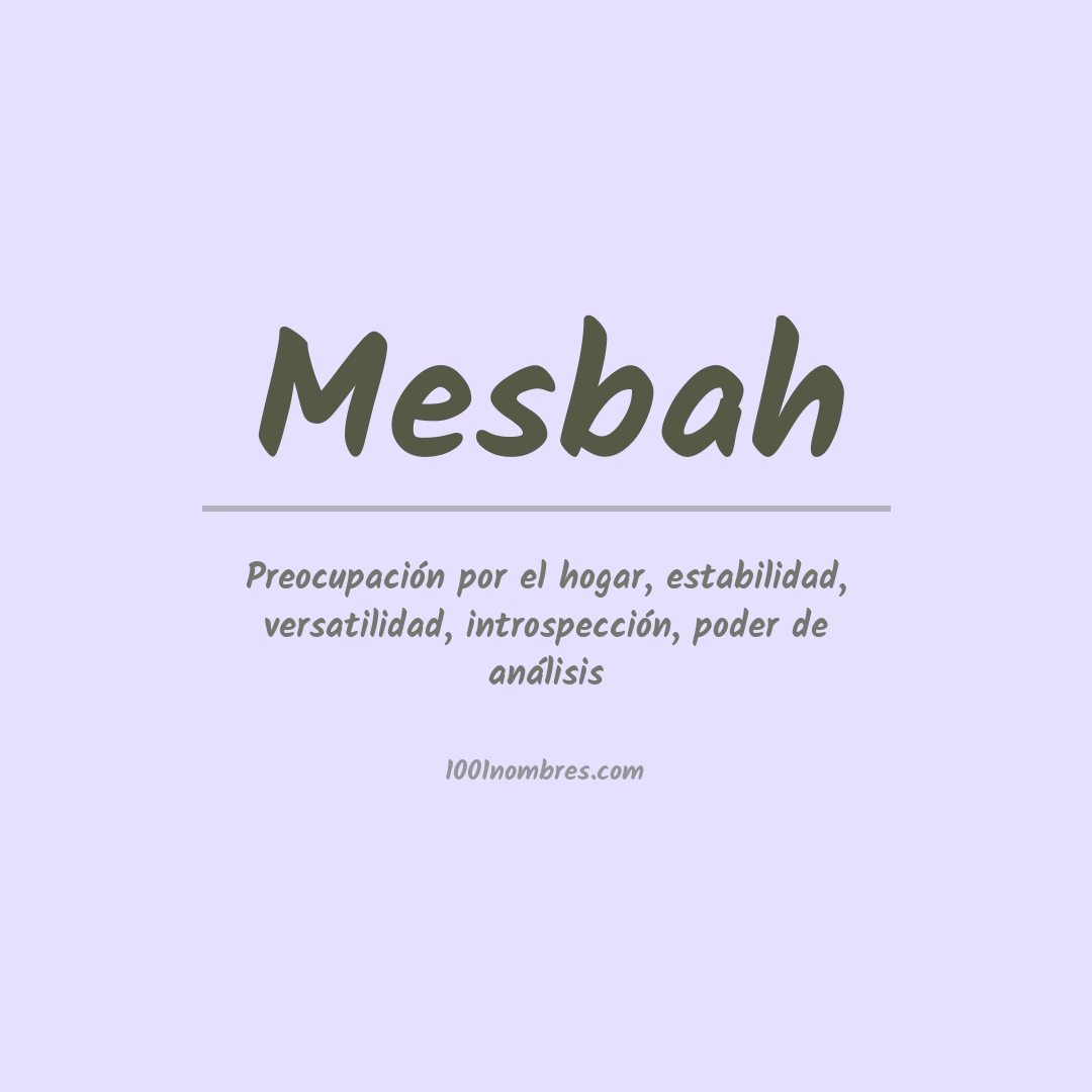 Significado del nombre Mesbah