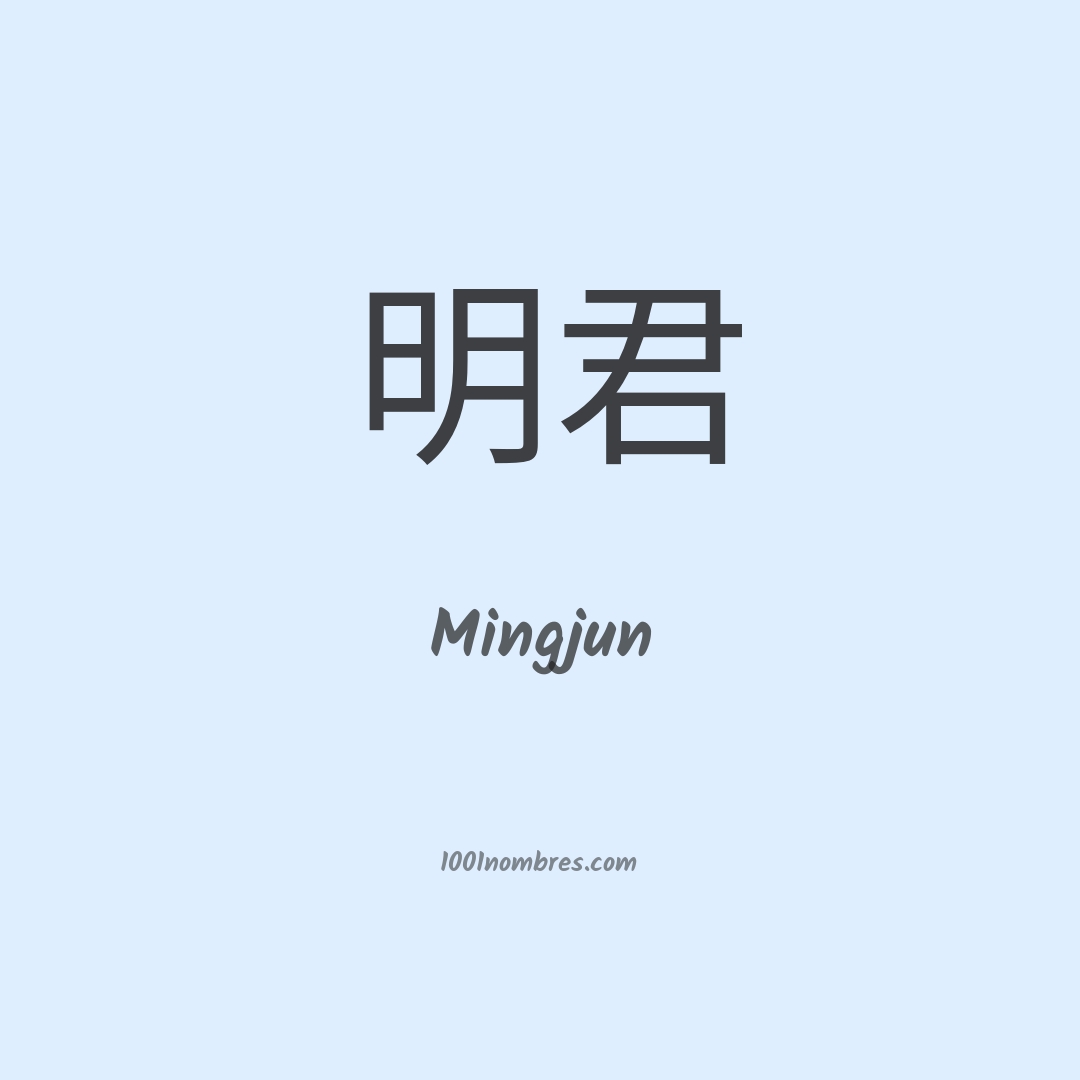 Significado del nombre Mingjun
