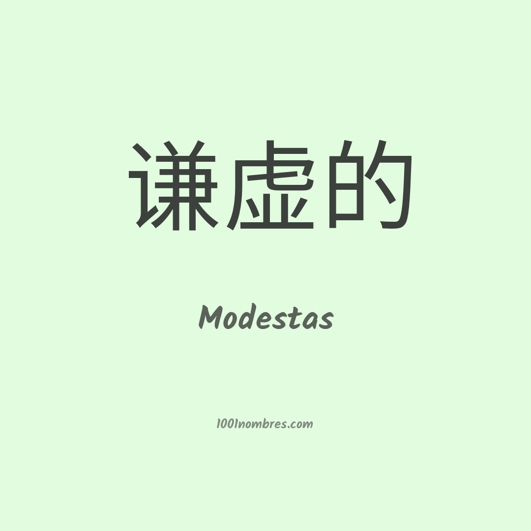 Significado del nombre Modestas